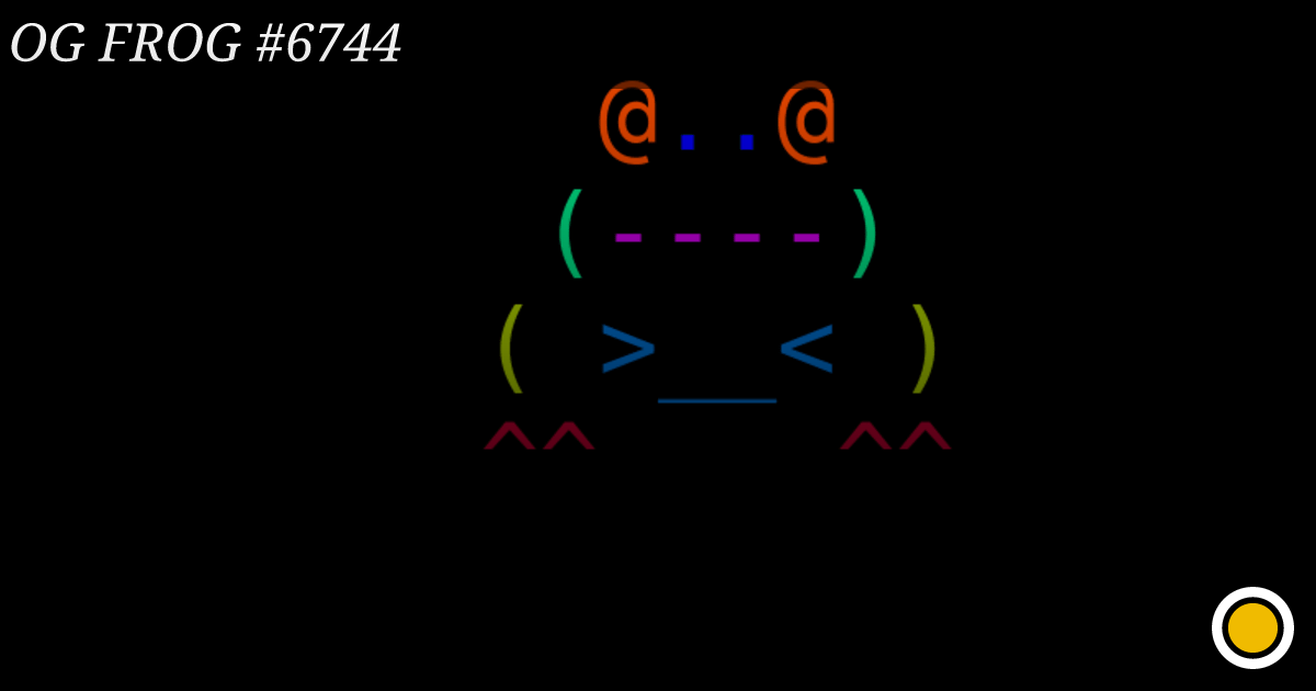 OG FROG #6744 - 1SatOrdinals